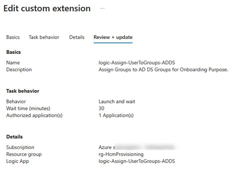 Lifecycle Workflow Custom Task Extension For On Premise Groups