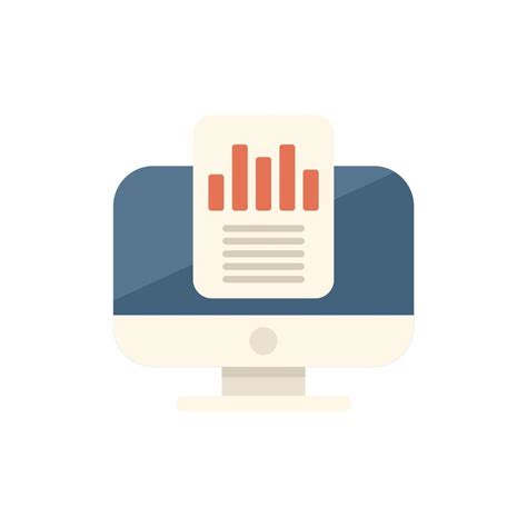 Desktop Computer Showing Statistical Business Report With Charts And Data 50716125 Vector Art At