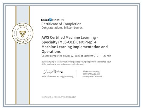 Erikson Loures On Linkedin Certificate Of Completion