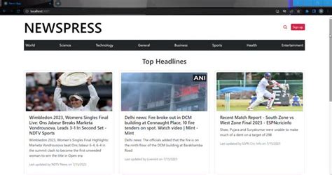 Nisha Kumari On Linkedin Newswebsite Reactjs Reactrouter Newsapi Webdevelopment