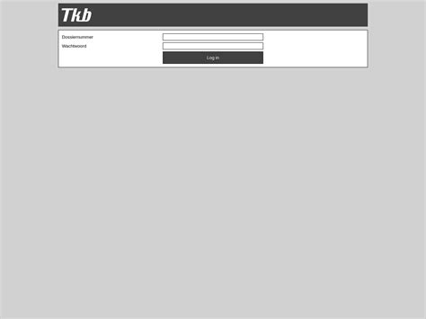 Inloggen Bij Tkb Inloggen Bij