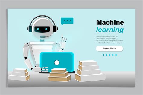 Premium Vector Machine Learning Algorithm Concept With Artificial