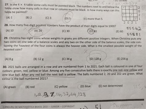 How Do I Do Question 29 Raskmath