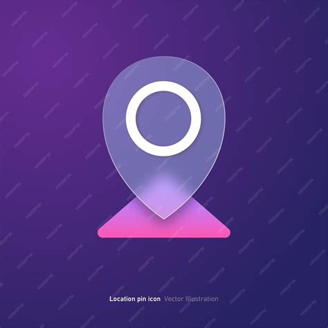Premium Vector Location Pin Icon Design In Glassmorphism Style Vector Illustration