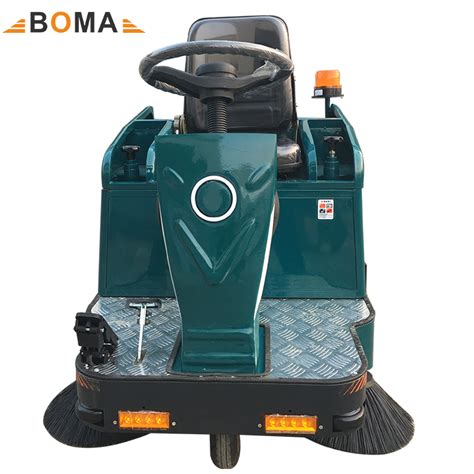 Driving Type Double Brush Street Sweeper Machine Boma Garden Tools