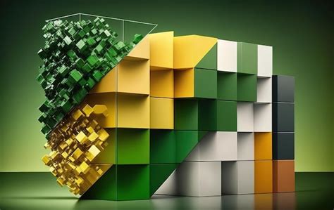 Premium Ai Image Background With 3d Cubes Of Different Heights