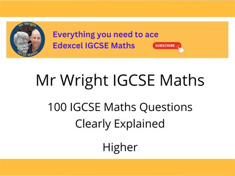 Mr Wright Igcse Maths Everything You Need To Ace Your Edexcel Igcse Maths