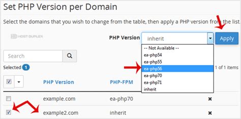 How To Set The Php Version Per Domain Using Cpanel Host Duplex Knowledgebase