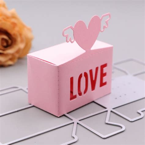 Love กล่องโลหะตัดตายกระดาษลายนูนลายฉลุ Scrapbooking การ์ดอวยพร Diy หัตถกรรม Die Cuts Shopee