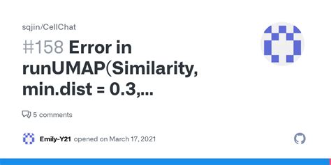 Error In Runumapsimilarity Mindist 03 Nneighbors K · Issue