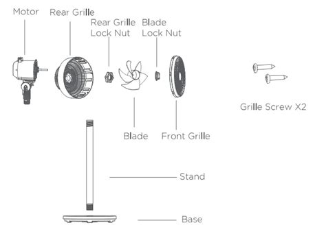 Pelonis Pfg18l4agwuk 7 Inch Air Circulator Fan User Manual