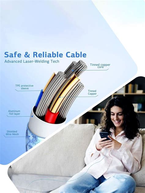 USB Type C To Type C Fast Charging Cable W Fast Charge High Speed Data Transfer