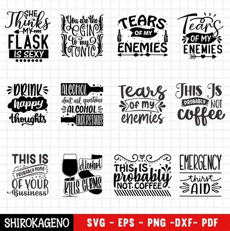 Flask Quotes Svg Bundle Funny Drinking Quotes Svg Alcohol Sayings Flask Svg Designs Whiskey