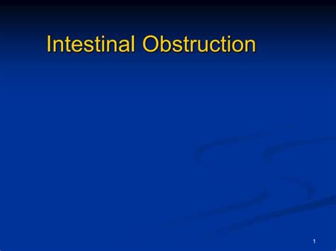 Intestinal Obstruction Ppt