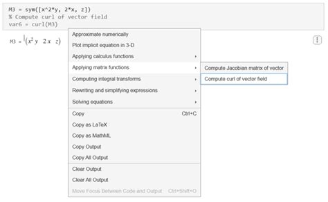 Next Step Suggestions For Symbolic Workflows In Live Editor Matlab And Simulink Example