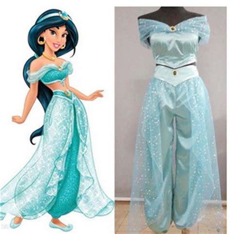 Aladdin Jasmine Princess Genie Cosplay Costume Belly Dancer Fancy Dress