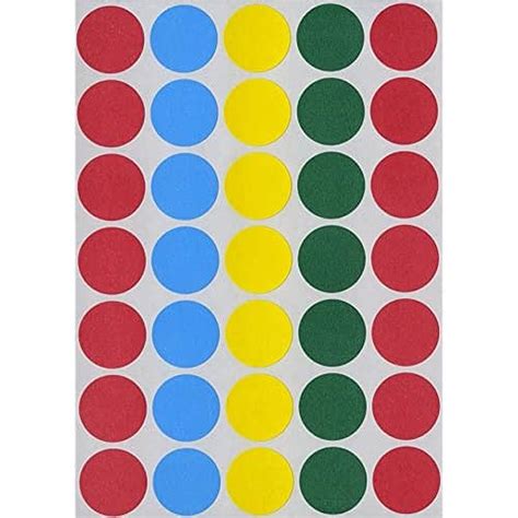 Snapklik Com MACO Assorted Primary Round Color Coding Labels Inches In Diameter Per Box