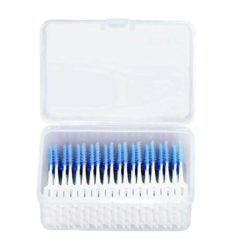 160피스 치간 브러시 치실 부드러운 실리콘 이쑤시개 칫솔 사이의 일회용 클리닝 성인 및 구강 관리 치아 청 티몬