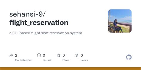 GitHub Sehansi Flight Reservation A CLI Based Flight Seat Reservation System