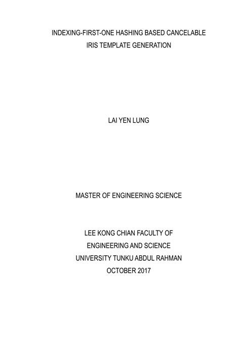 Pdf Indexing First One Hashing Based Cancelable Iris Template Generation