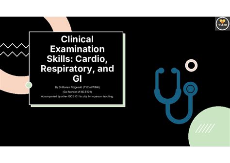 Cardio And Respiratory Examinations In Person Session Content Medall