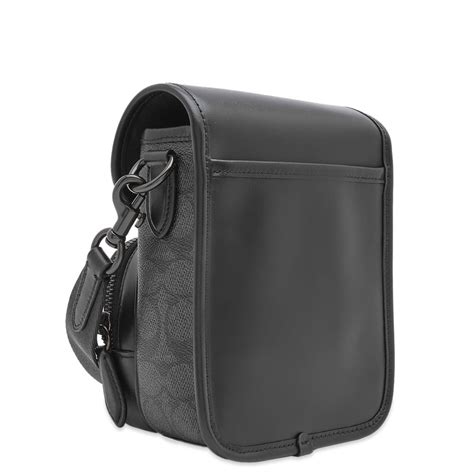 Coach Mens Charter Mini Cross Body Bag In Charcoalblack Coach