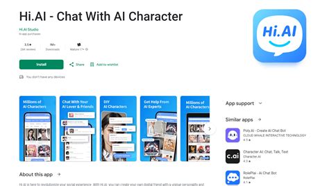 hi ai chat with ai character Обзоры функции цены руководства и