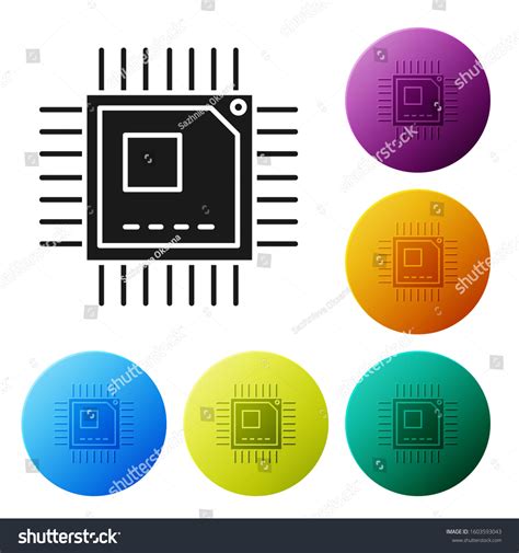 Black Computer Processor Microcircuits Cpu Icon Stock Illustration 1603593043 Shutterstock