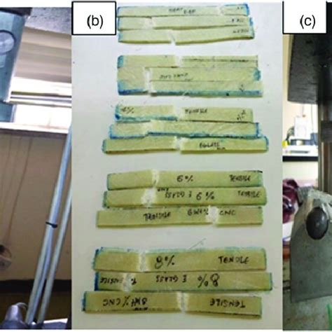 A Compression Test Specimen B Fractured Tensile Test Specimens And