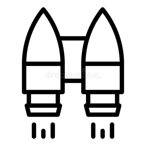 success jetpack icon outline vector future speed stock illustration