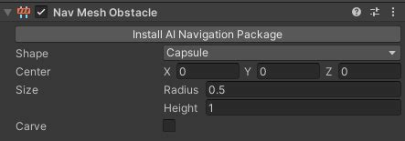 TIL Unity NavMesh Obstacles