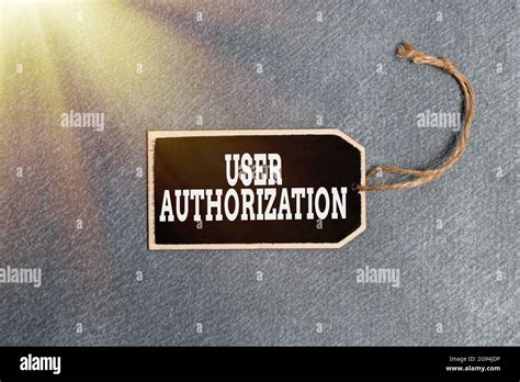 Hand Writing Sign User Authorization Business Concept Security