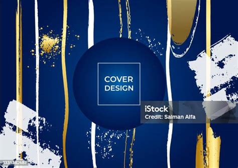 블루 골드 배경 모던 럭셔리 스타일 추상적인 배경 디자인 현대 미래 기술 배경 벡터 일러스트 유체 그라데이션 모양 컴포지션 게임 디자인 포스터 0명에 대한 스톡 벡터 아트