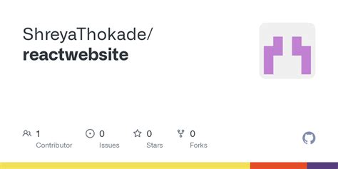 Github Shreyathokadereactwebsite