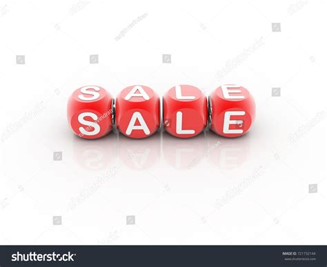 3d Illustration Sales Cube Stock Illustration 721732144