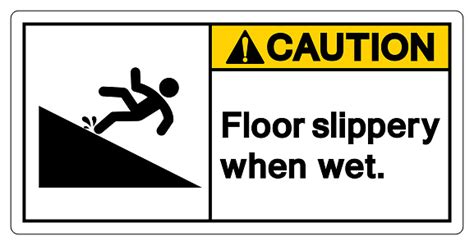 주의 바닥 미끄러운 때 젖은 기호 기호 벡터 일러스트 레이 션 흰색 배경 라벨에 격리 주당순이익10 거리에 대한 스톡 벡터 아트 및 기타 이미지 Istock