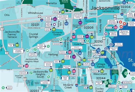 Map Of Jacksonville Florida Neighborhoods