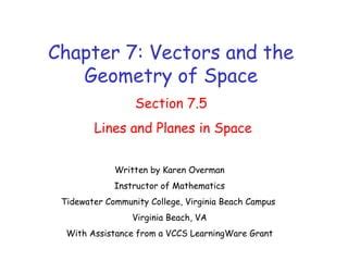 Equations Of Lines In Space PPT Physics Science