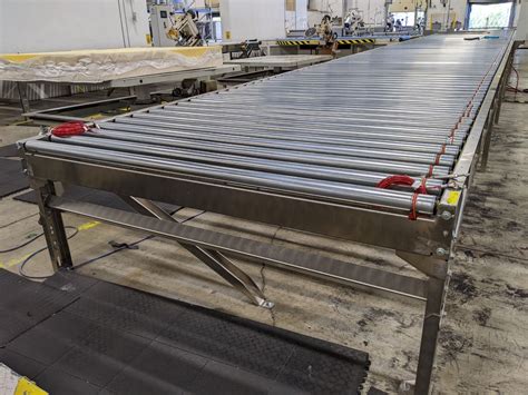 Vital Manufacturing Group Of 5 Automated Conveyor System Sections W Motion Sensors And 1 Control Pan