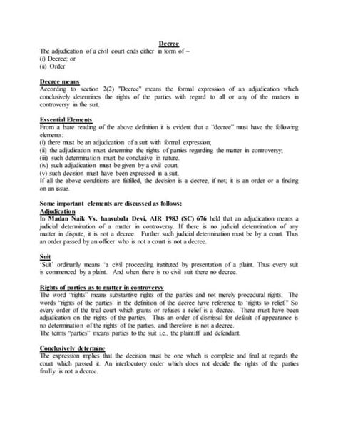 Differences Between Order Decree And Judgementpptx