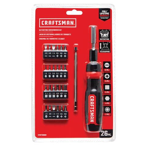 Craftsman 26 Piece Ratcheting Screwdriver Set Multi Bits Cmht68001 Rona