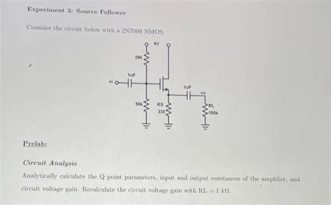 Solved Consider The Circuit Below With A 2 N7000 Nmos