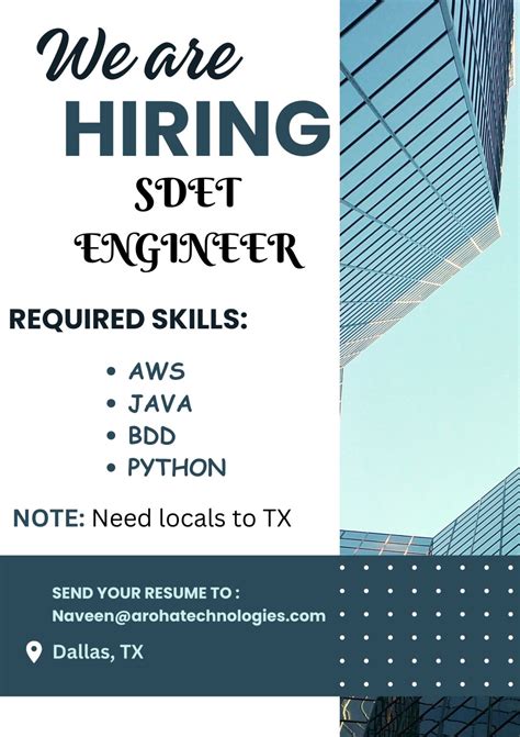 naveen chillasagaram on linkedin hiring sdet texas needlocals