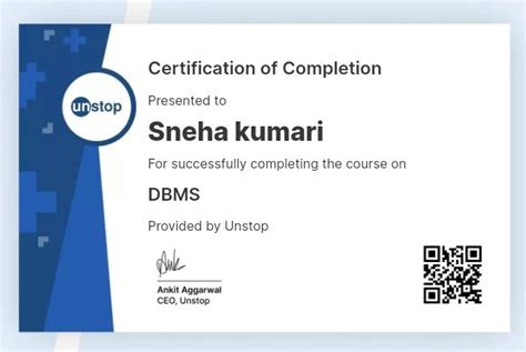 Sneha Kumari On Linkedin Successfully Completed Learn Dbms Course Thankyou Knowledge Dbms