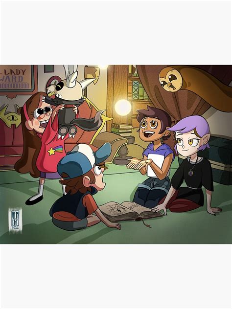 Owl House X Gravity Falls Crossover Art Print For Sale By Hemegeart Redbubble