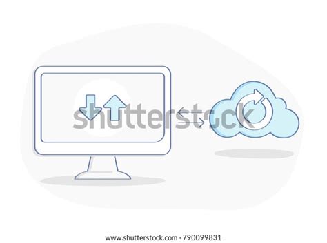 Sync Cloud Storage Data Syncing Across Stock Vector Royalty Free 790099831 Shutterstock