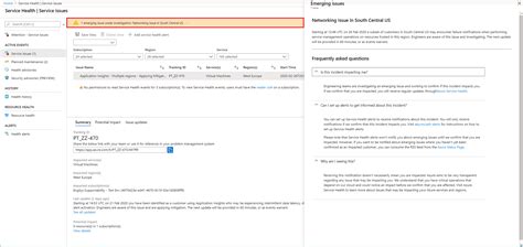 Azure Service Health Portal 클래식 환경 개요 Azure Service Health