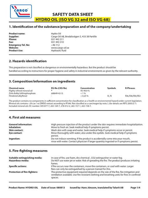 Safety Data Sheet Pdf Carbon Dioxide Dermatitis