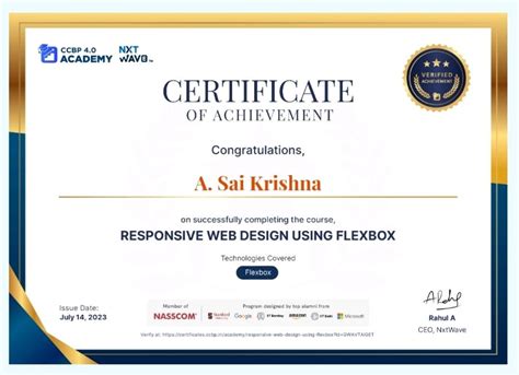 sai krishna a on linkedin nxtwave flexbox responsivewebdesign ccbp ccbpian consistency…