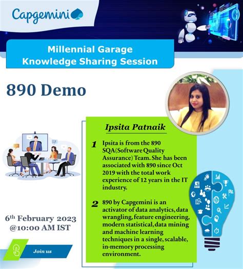 Sindhu D บน Linkedin Millennialgarage Knowledge Sharing 890demo Capgemini